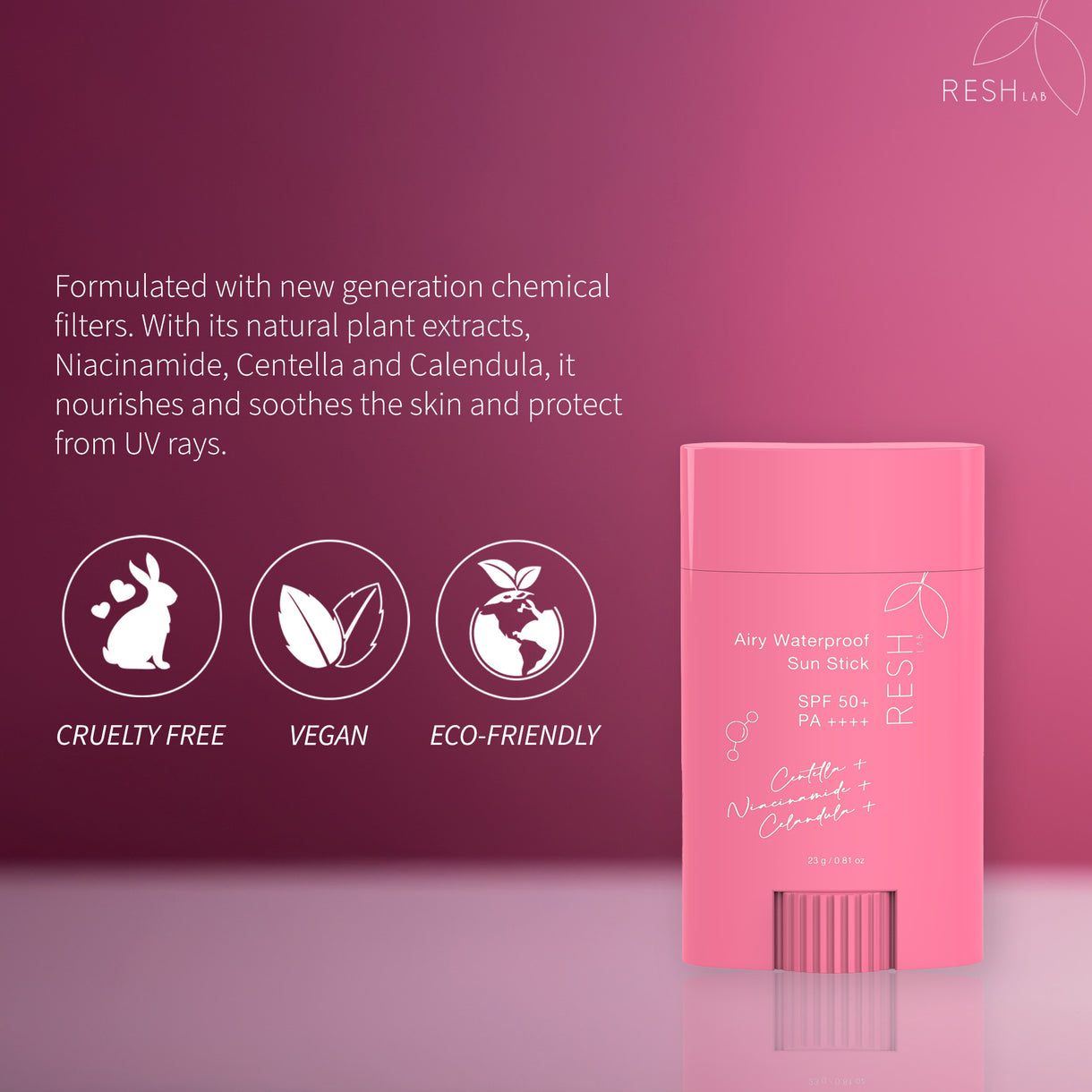 RESH LAB | Airy Waterproof Sun Stick SPF 50+ PA++++